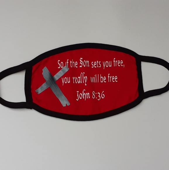 Accessories | Face Mask John 836 Biblical Vers | Poshmark